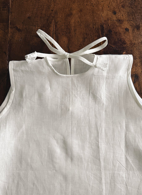BAPTISMAL BIB IN LINEN – Baroni Firenze