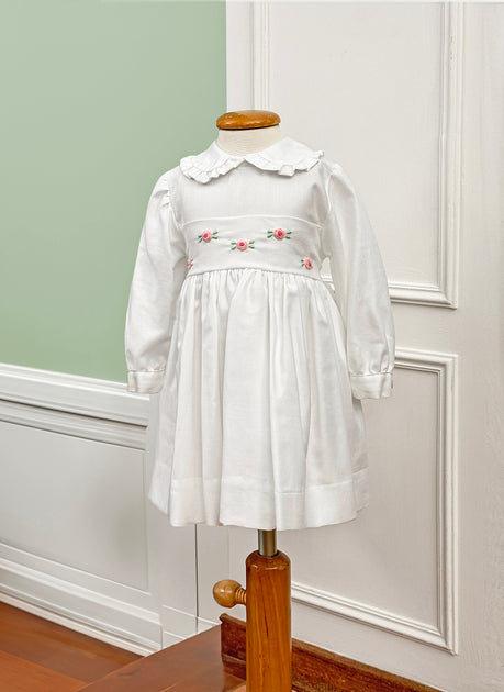 Handmade Roses Celebration Dress Long Sleeve | Baroni Firenze